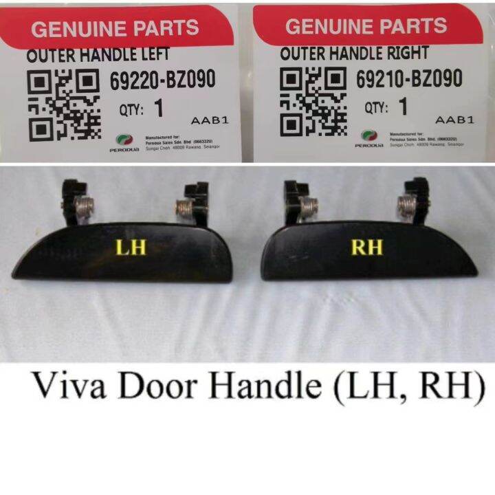 ORIGINAL Perodua Viva Door Outer Handle BLACK | Lazada
