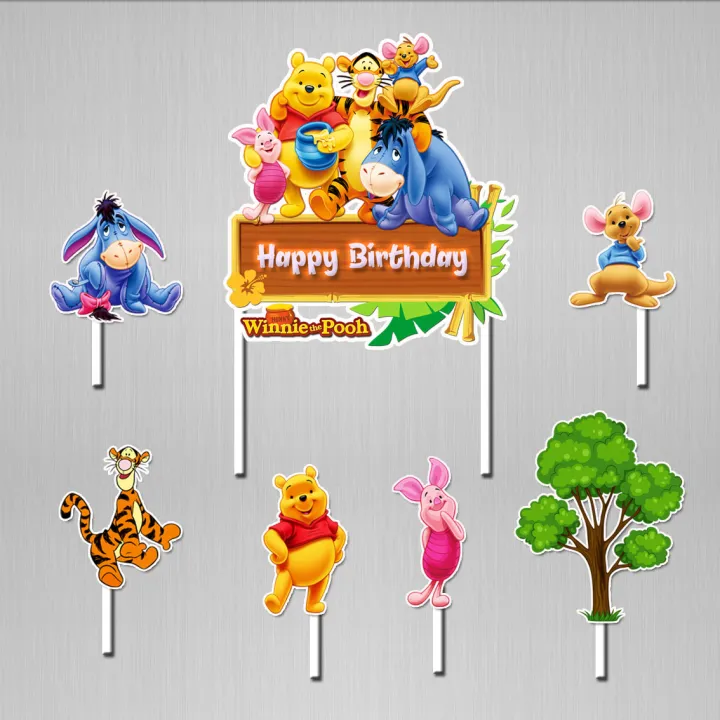 Cake topper Winnie the Pooh happy birthday | Lazada Indonesia