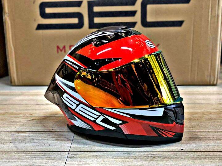 New SEC Warpsepeed Red Modular Helmet | Lazada PH