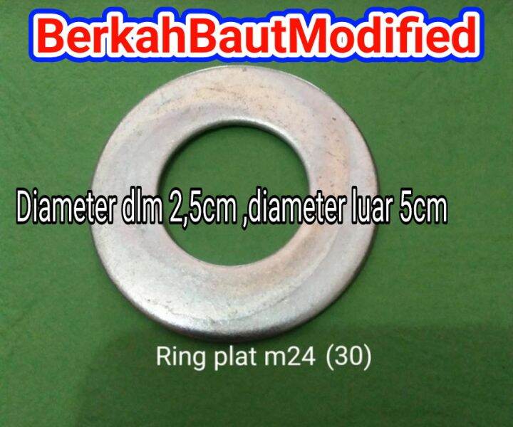 Ring plat 30/m24 tebal, Diameter dalam 2,5cm, diameter luar 5cm ...