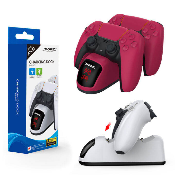 Narsta แท่นชาร์จแบบเร็วคู่สีแดง/ขาวสำหรับ Playstation 5 Controller แท่น ...