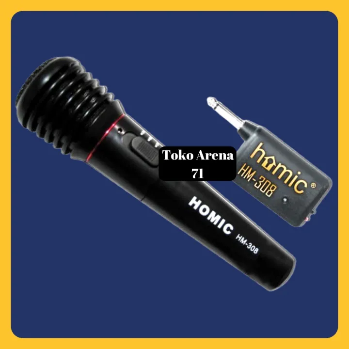 Microphone Mic HOMIC Double Wireless HM-308 HM308 VHF Series | Lazada ...
