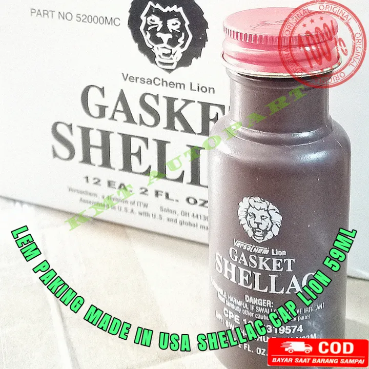 lem paking shellac lion cap singa lem gasket cap singa | Lazada Indonesia