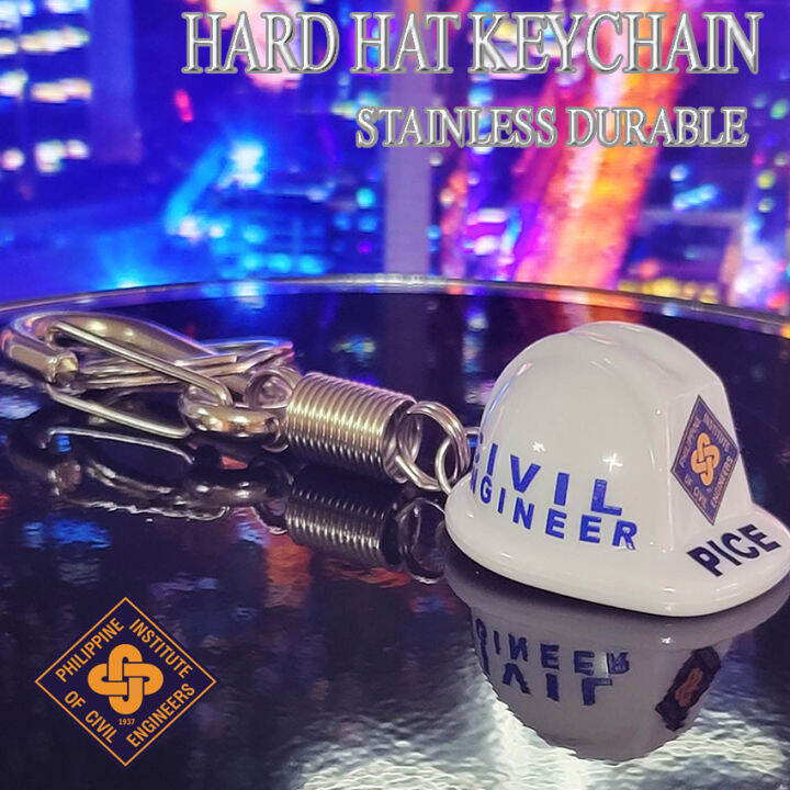 PICE Hard Hat Keychain Civil Engineer Inhinyero Key Holder / Lanyard ...