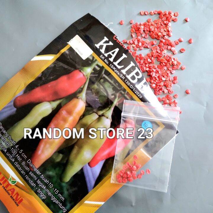 100 Butir Benih Cabai Rawit Kaliber wiji tani Original Repack | Lazada ...
