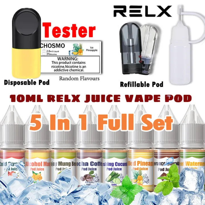 chosmo relx flavor 10ml juice relx1 juice refillable pods shift infinity pod full set original ...