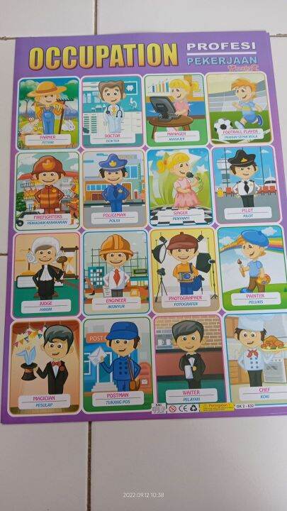 Poster Edukasi Anak Belajar Mengenal Macam Macam Profesi Dan Cita Cita ...