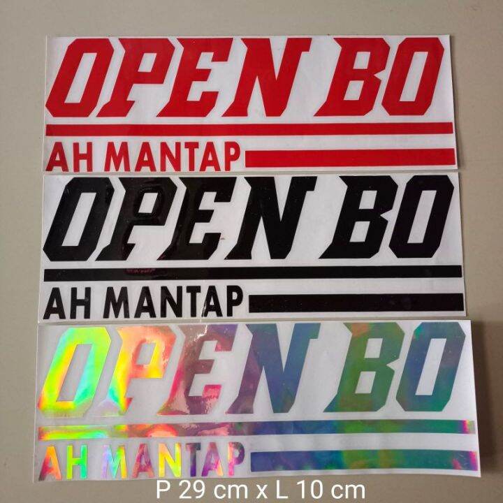 sticker OPEN BO ah mantap sticker cutting viral | Lazada Indonesia
