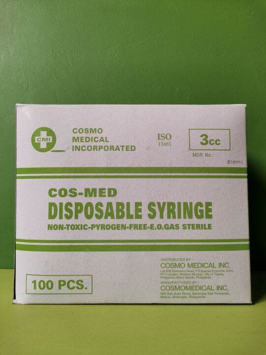 COSMED SYRINGE 3cc with Needle G23 - 100's / DISPOSABLE SYRINGE 3ml ...