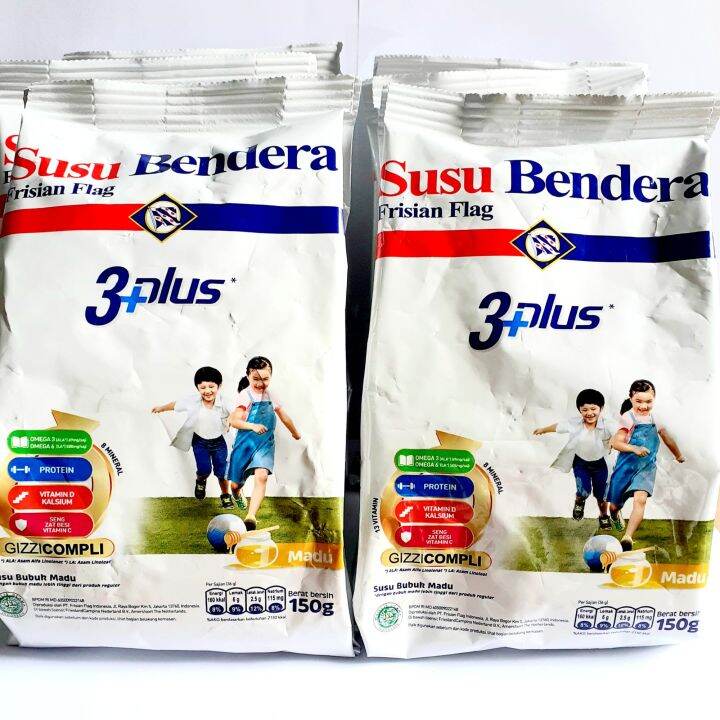 Susu Frusian flag Bendera 3plus 150g rasa madu | Lazada Indonesia