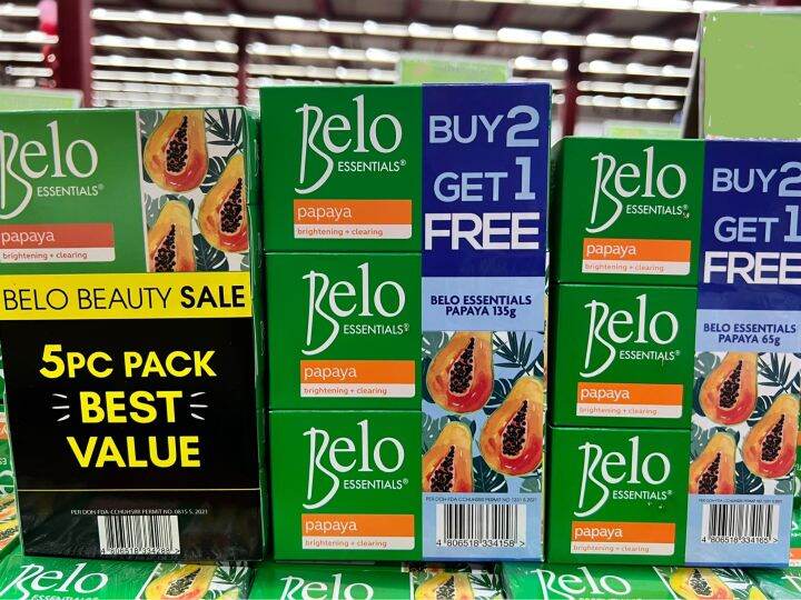 Belo Essentials Papaya Bar Soap Multi Pack | Lazada PH