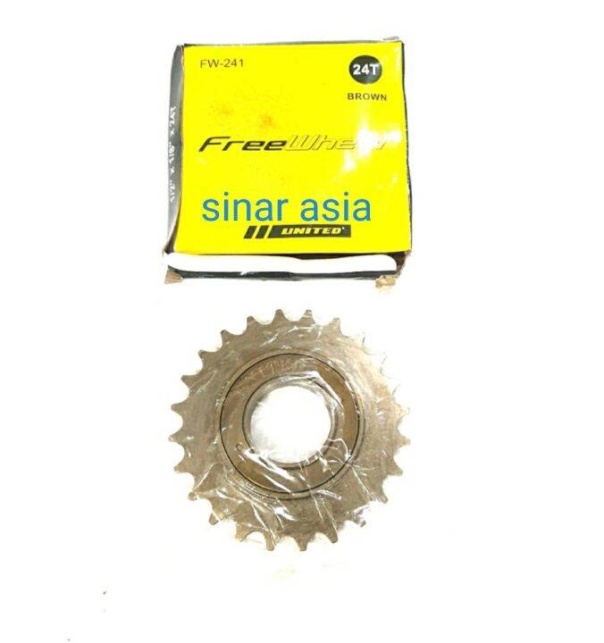 Freewheel sepeda 24T merk United - brown color | Lazada Indonesia