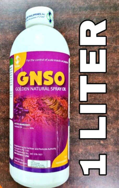 GNSO (GOLDEN NATURAL SPRAY OIL) SOYBEAN OIL INSECTICIDE ( 1 LITER ...