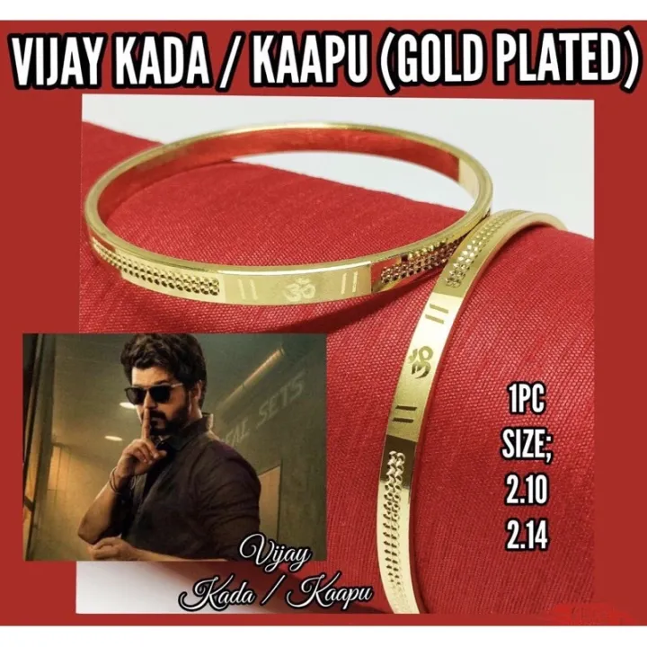 RoMaz Gold Plated Master Vijay Kada/Kaapu | Lazada