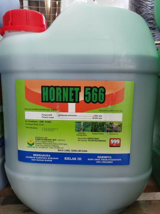 Hornet 5.66 20L racun rumput Lalang glufosinate ammonium 5.66 racun ...