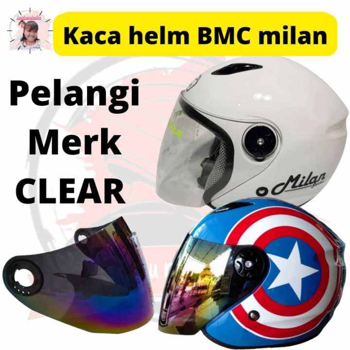 VISOR KACA HELM BMC MILAN PELANGI PNP SNI PREMIUM | Lazada Indonesia