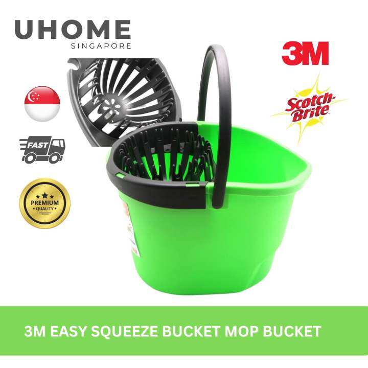 3M Scotch Brite Easy Squeeze Bucket Mop Bucket / Pail | Lazada Singapore