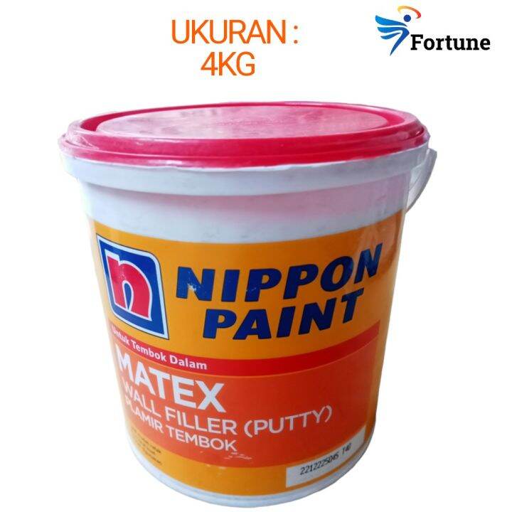 PLAMIR MATEX NIPPON PAINT 4KG / DEMPUL PUTTY PLAMUR TEMBOK DINDING ...