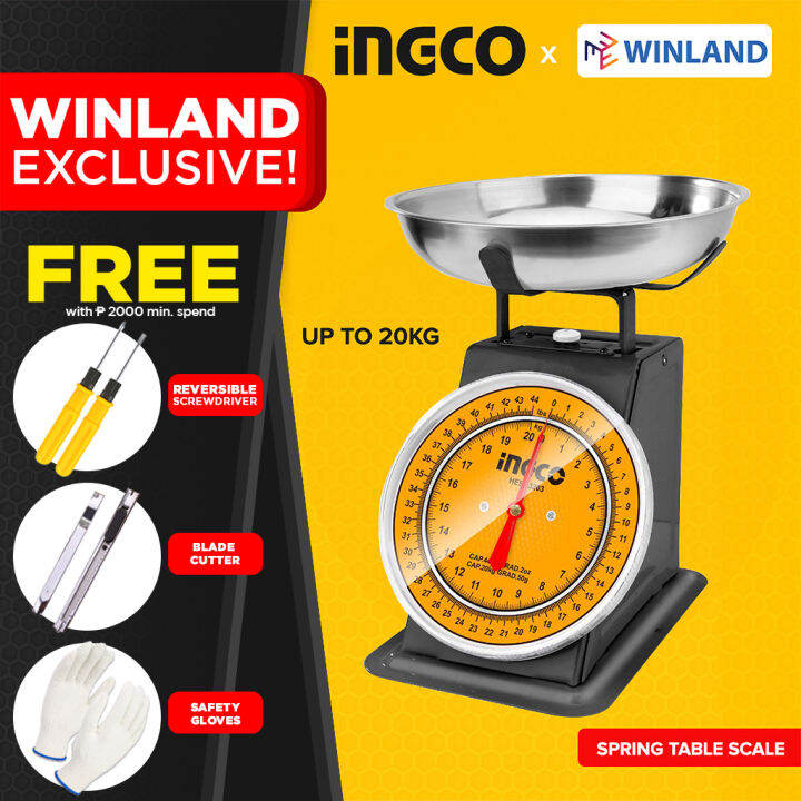 INGCO by Winland Spring Table Weighing Scale Kilo Weight 20kg HESA3203 ING-HT | Lazada PH
