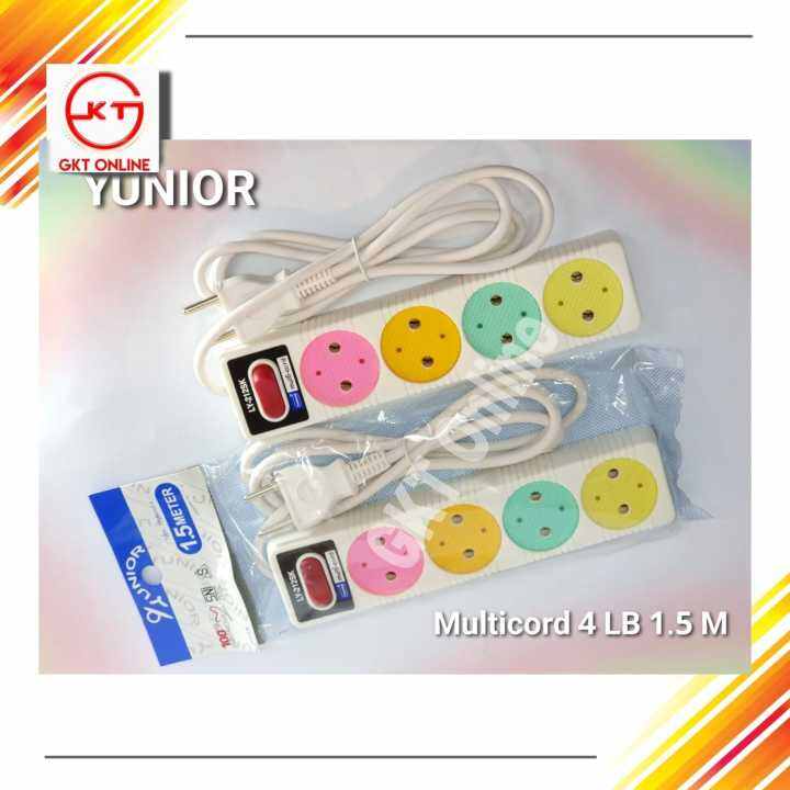 Terminal Stop Kontak 4 Lubang 1,5 Meter + Saklar / Switch Yunior ...