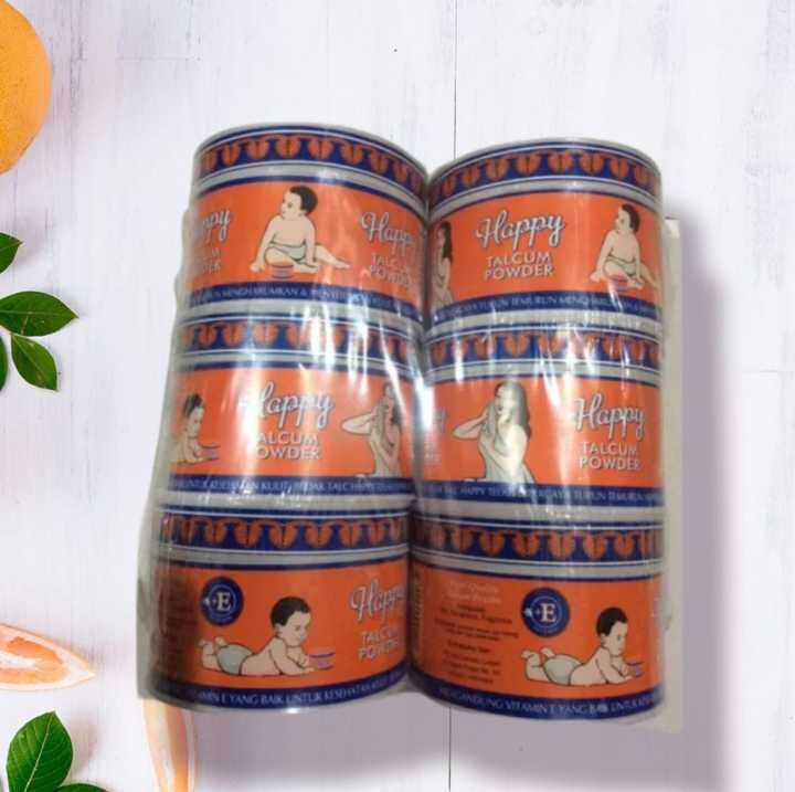 COD - bedak happy talcum powder isi 6 pcs | Lazada Indonesia
