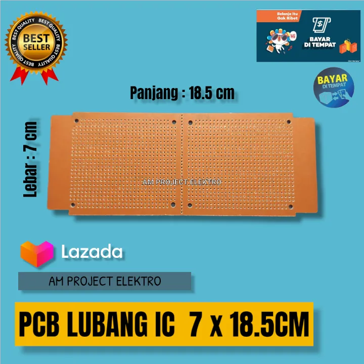 PCB bolong / Lubang ic 18 x 7 cm papan board circuit Pertinak | Lazada ...