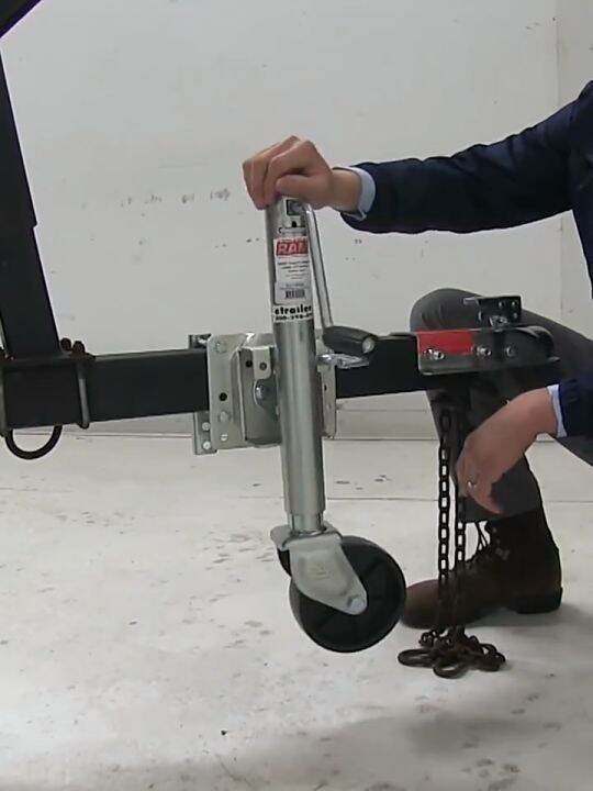 Load-bearing 1200 pounds American RAM hand trailer jack outrigger guide ...