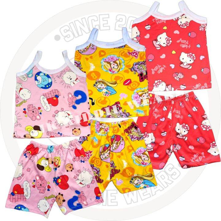 10Pcs/ 5Pairs ASSORTED Terno Spag/Sando Short fit to Girls 0-12 months ...