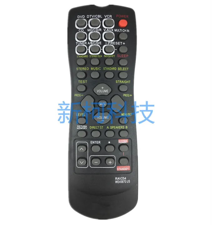 Yamaha Amplifier Remote Control Rav254 RX-V373 RX-V390 RX-459 RX-V496 ...