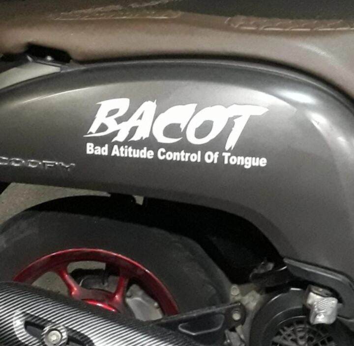 Stiker Motor BAcot Bad attitude control of tongue | Lazada Indonesia