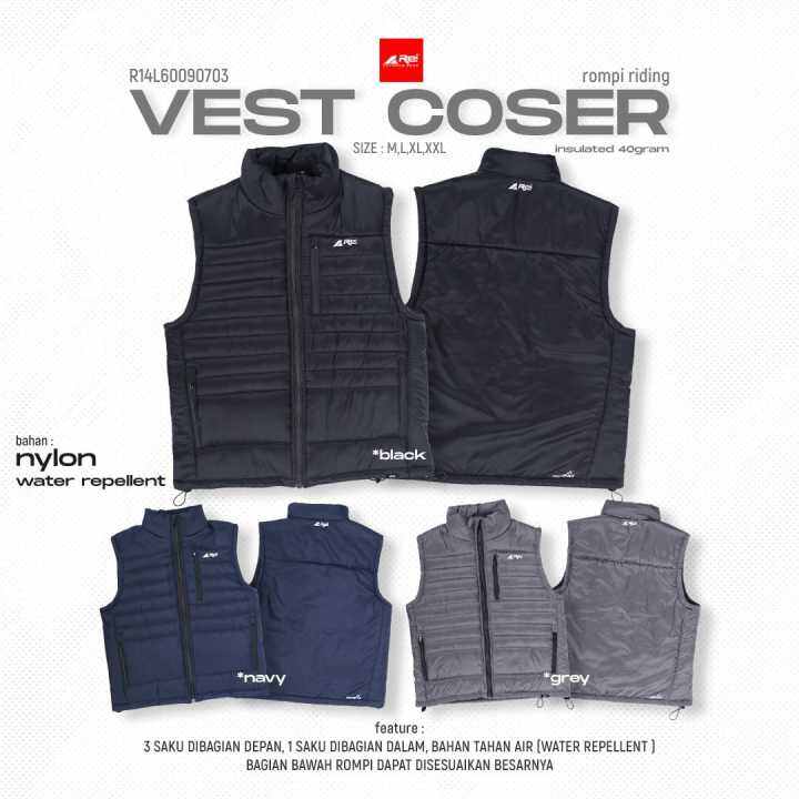 VEST / ROMPI PRIA REI VEST COSER TERBARU ORIGINAL PRODUK AREI ...