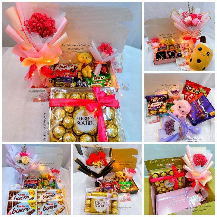 Combo Gift Set with Bouquet Chocolate Gift Box | Lazada