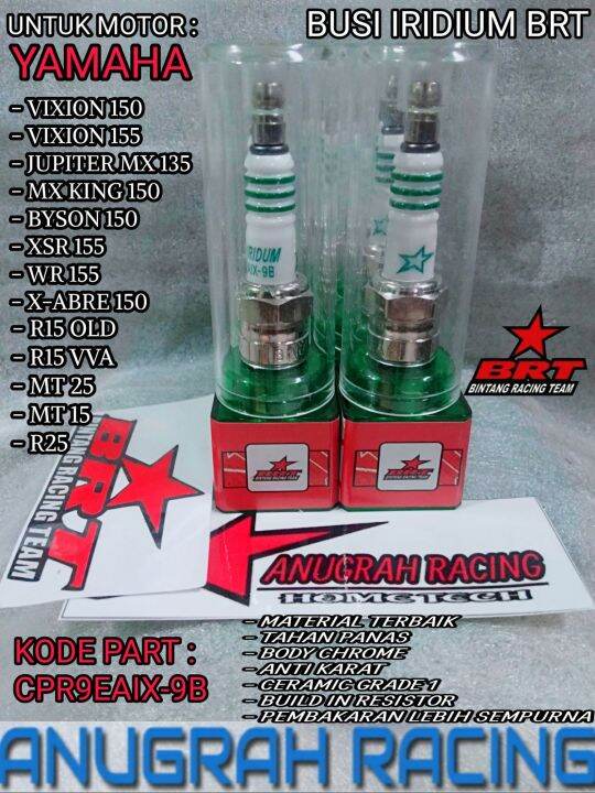 BUSI RACING IRIDIUM BRT CPR9EAIX-9B VIXION 150 OLD NEW NVA NVL XSR JUPITER MX 135 OLD NEW 5 ...