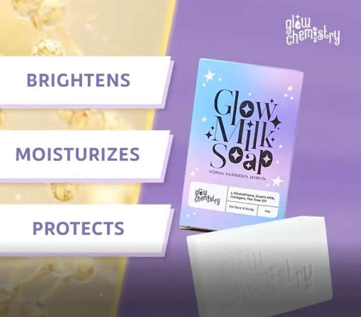 ~ON HAND~ GLOW MILK SOAP by Glow Chemistry 100g (for FACE & BODY ...