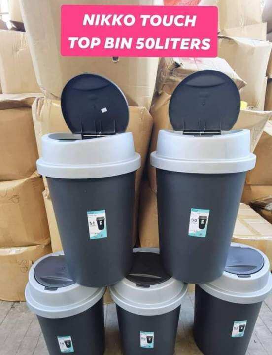 50liters PUSH TOUCH BIN TRASH CAN | Lazada PH
