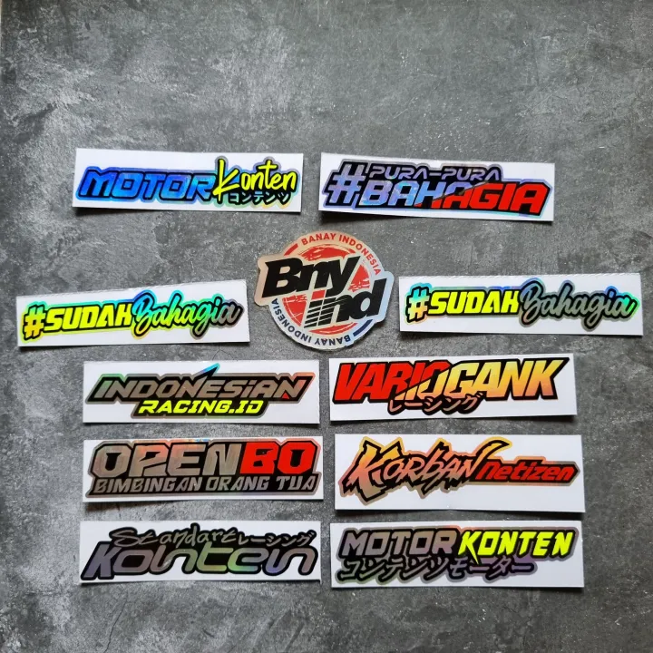 STICKER Stiker VARIO GANK STANDAR KONTEN PURA PURA BAHAGIA DLL CUTTING ...