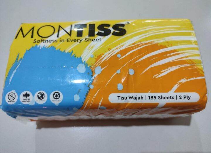 TISSUE MONTISS 2PLY 185 SHEET | Lazada Indonesia