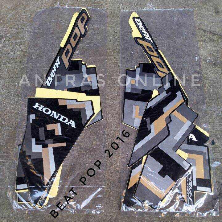 striping beat pop 2016 - stiker lis motor standar | Lazada Indonesia