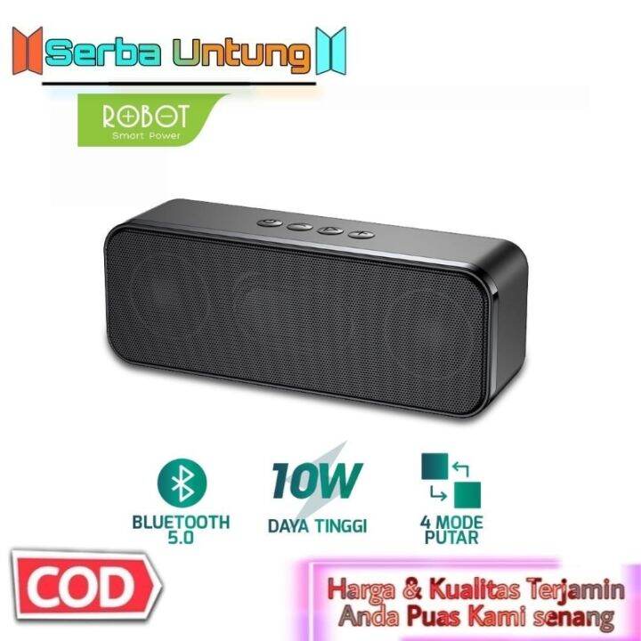 Speaker Bluetooth Robot RB520 Black Spiker Wireless Super Bass Tws Subwoofer | Lazada Indonesia