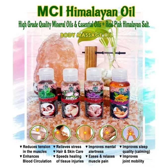 MCI Himalayan Oil with real Himalayan Pink Salt (Massage & Relaxing Oil ...