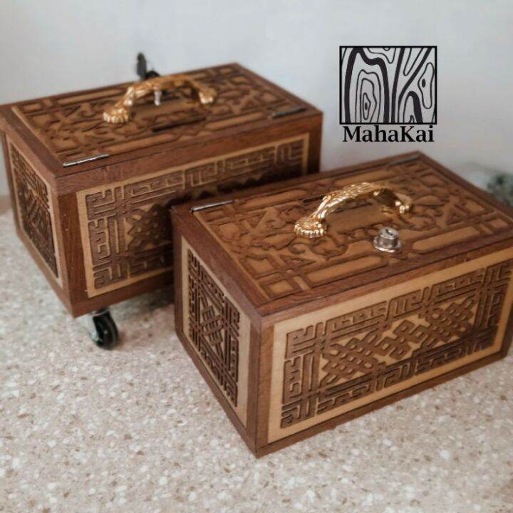 Kotak amal kayu kaligrafi ornamen infaq shodaqoh sedekah masjid box ...