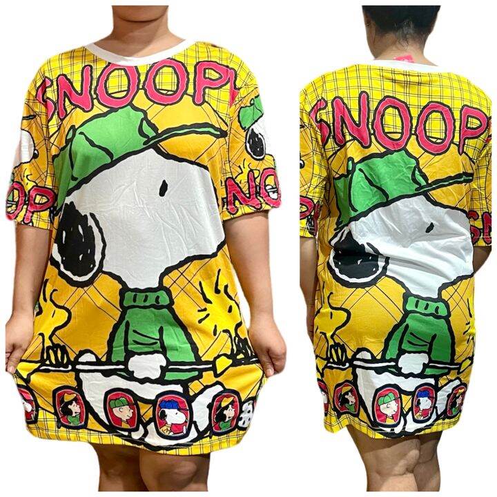 Snoopy PLUS SIZE cartoon character collection full print shirt (over sized) | Lazada PH