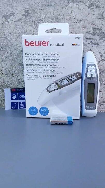 BEURER Multi Functional Thermometer FT65 FT 65 6in1 Function Ear & Forehead Termometer Teliga ...