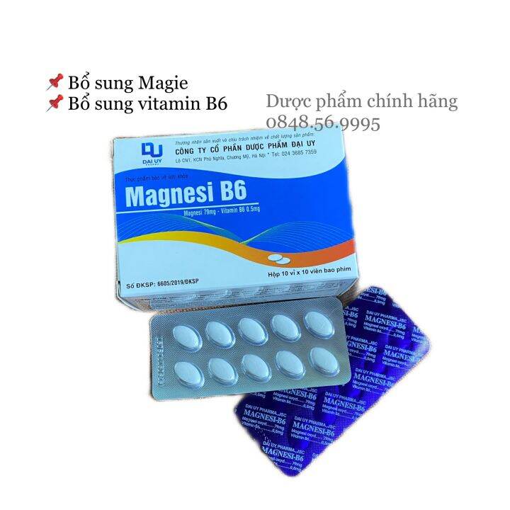 Magnesi B6 hộp 100 viên - Bổ sung magie và vitamin B6 cho cơ thể ...