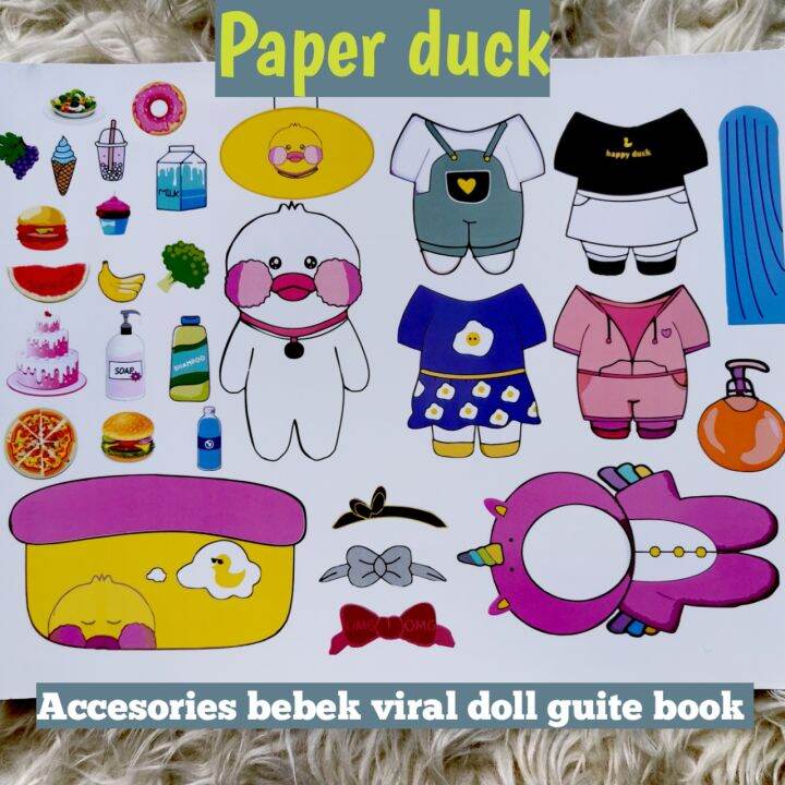 bebek viral paper duck accesories tambahan permainan anak | Lazada ...