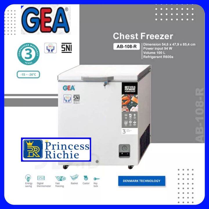Chest Freezer GEA AB-108 R 100 Liter | Lazada Indonesia