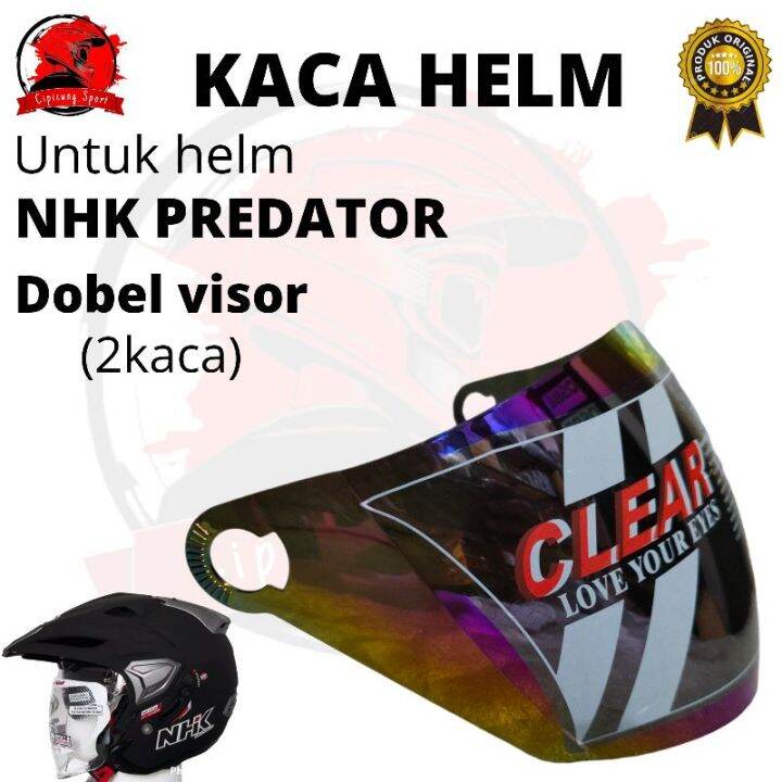Kaca helm NHK Godzilla / kaca helm NHK predator 2 visor / kaca NHK ...