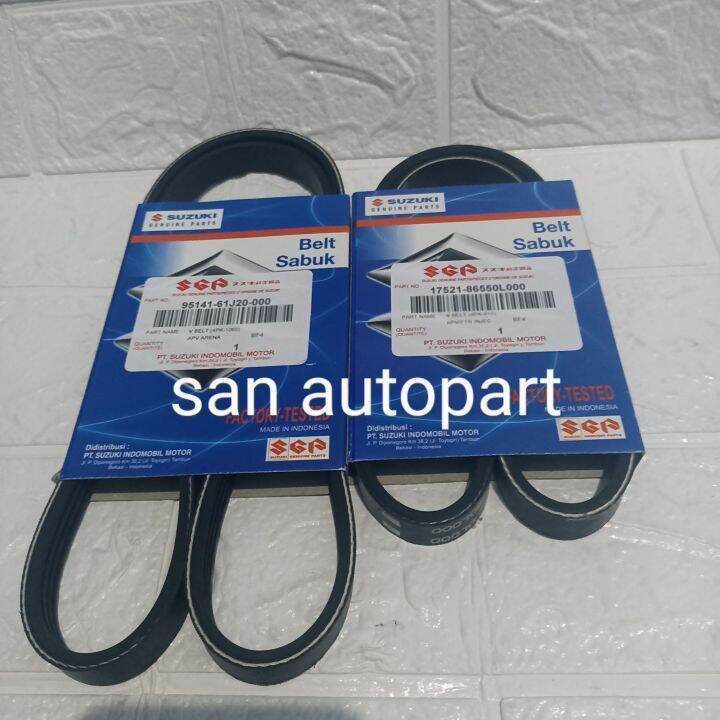 fan belt fanbel vanbel tali kipas AC dan alternator Suzuki APV arena 1set original | Lazada ...