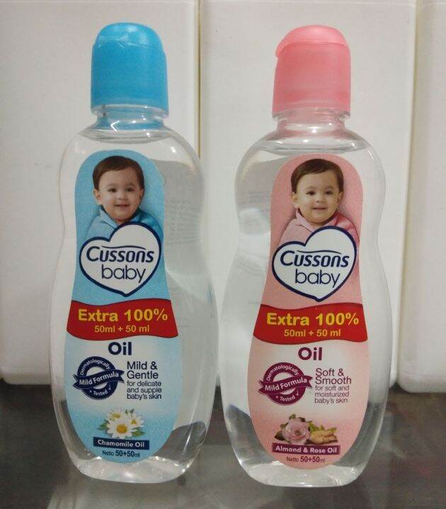 Cusson Baby Oil Mild & Gentle dan Soft & Smooth Extra 50+50 . | Lazada ...