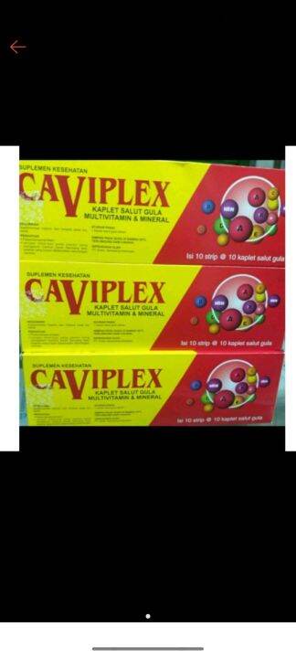VITAMIN CAVIPLEX (1BOX ISI 100 TABLET) MULTIVITAMIN DAN MINERAL ...